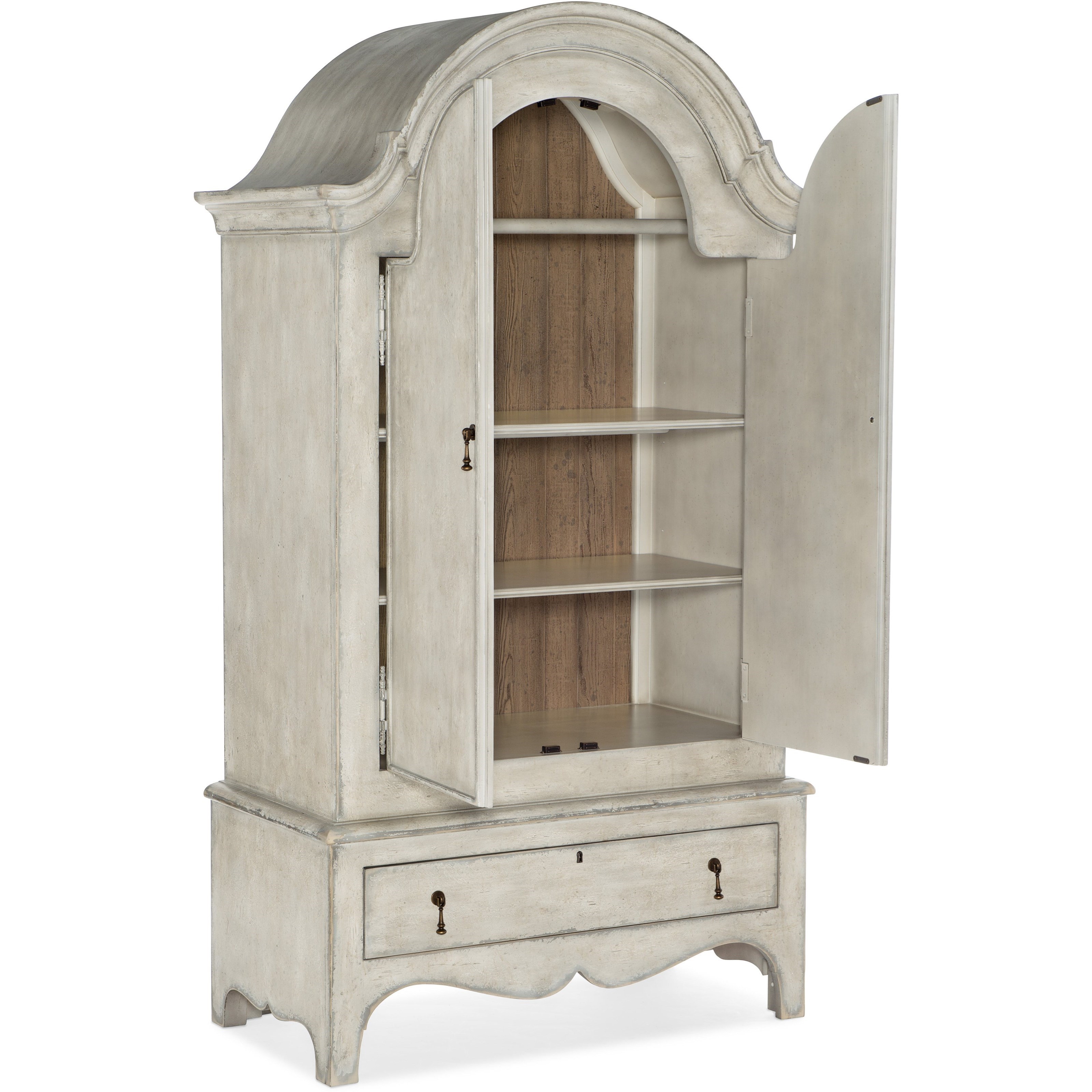 Hooker Furniture Ciao Bella A580590013 Relaxed Vintage Wardrobe Howell Furniture Armoires